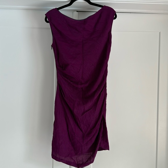 Sarar | Dresses | Sarar Elegant Plum Draped Dress European Size ...